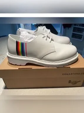 Dr. Martens | Shoes | New Dr Martens 461 White Leather Pride Core Shoes ...